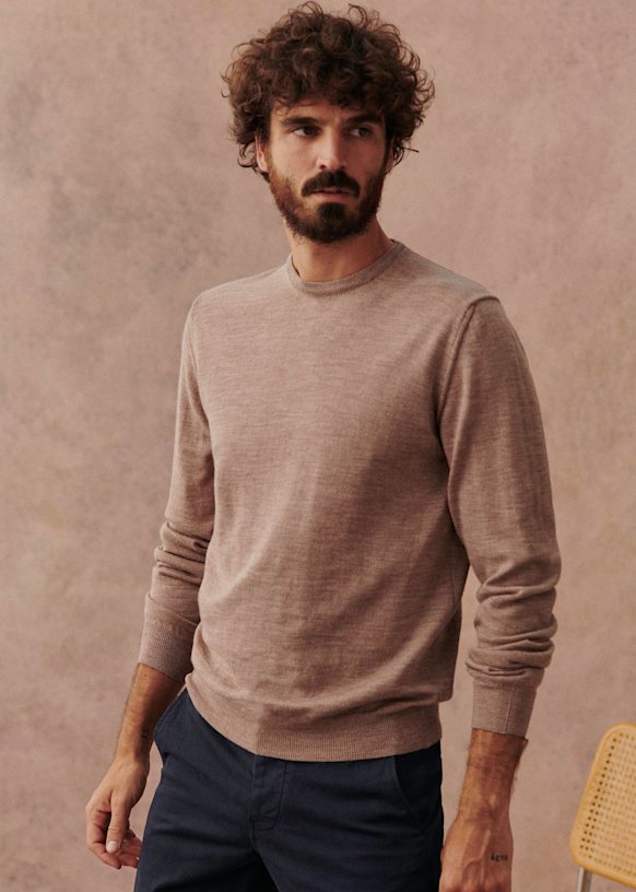 Nils Sweater - Speckled White - Wool - Sézane