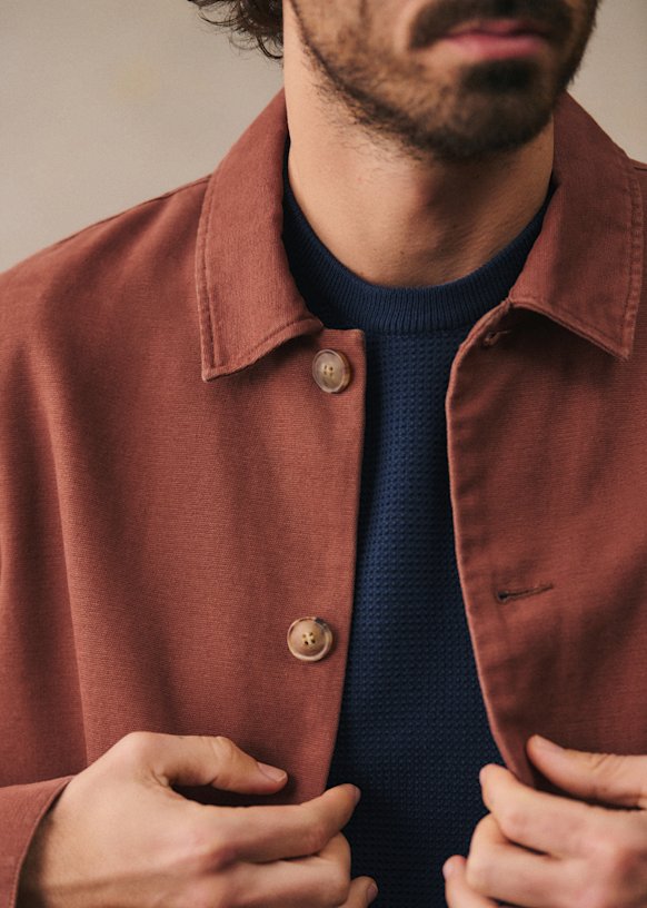 Tim Jacket - Rust - Organic cotton - organic textile - Sézane