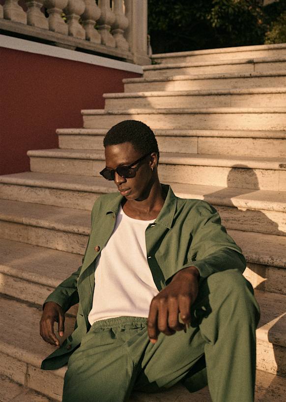 Irwin Jacket - Kaki Green - Organic cotton - organic textile - Sézane