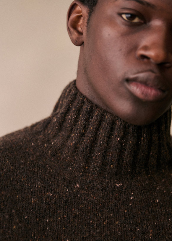 Vincent Donegal Sweater - Brown - Wool - Sézane