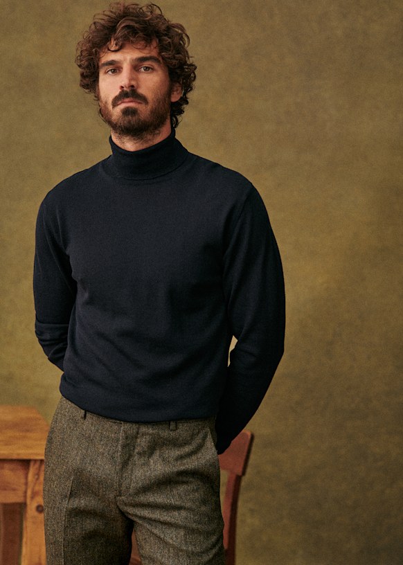 Tadd Sweater - Navy - Wool - Sézane
