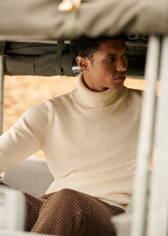 Kyle Sweater - Ecru - Merino Wool - Sézane