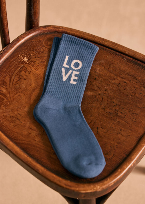 Love Socks - Blue - Organic Cotton - Sézane