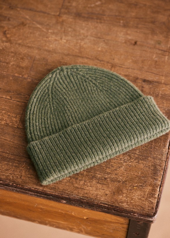 Bonnet Turner - Vert Sauge - Laine - Octobre Éditions