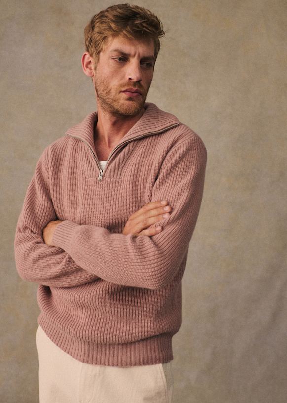 Pull Berwin - Vieux Rose - Laine - Octobre Éditions