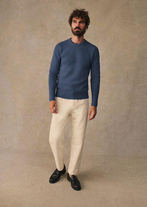 Chuck Sweater - Navy - Merino Wool - Sézane