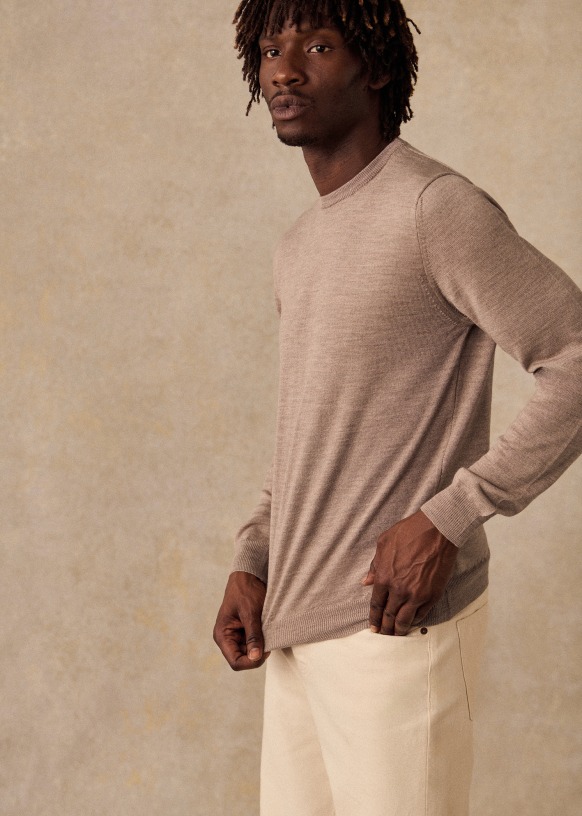 Nils Sweater - Speckled White - Wool - Sézane