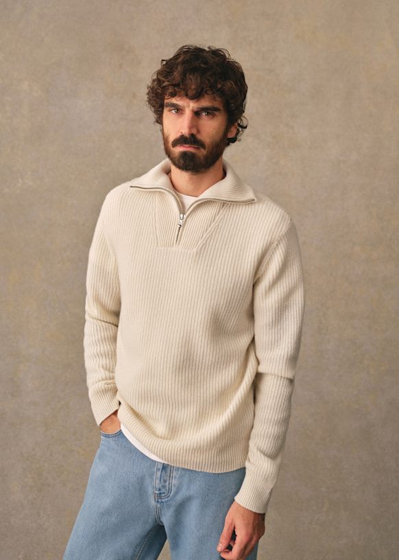 Berwin Sweater - Ecru - Wool - Octobre Éditions