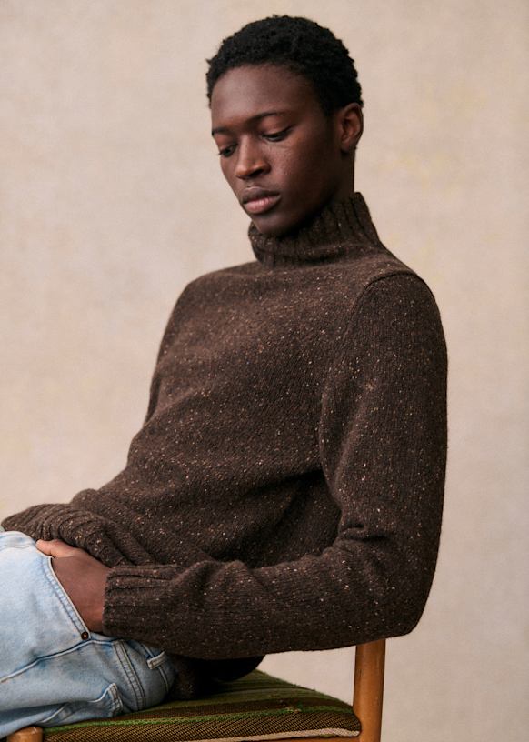 Vincent Donegal Sweater - Brown - Wool - Sézane