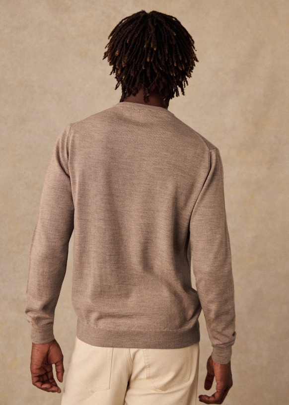 Nils Sweater - Speckled White - Wool - Sézane