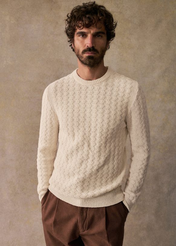 Oden Sweater - Ecru - Cotton - Sézane