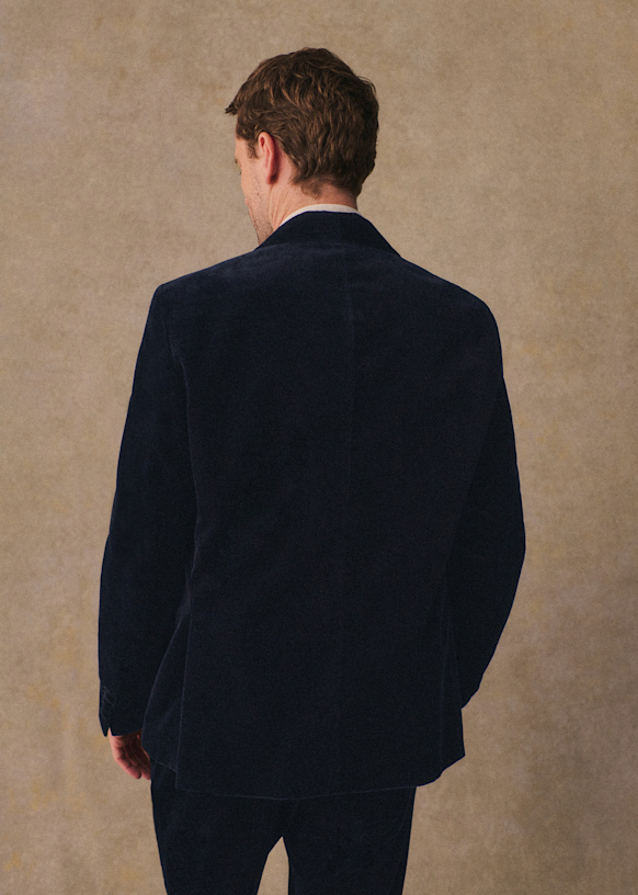 Tarnor Suit jacket - Velvet Navy - Cotton - Sézane