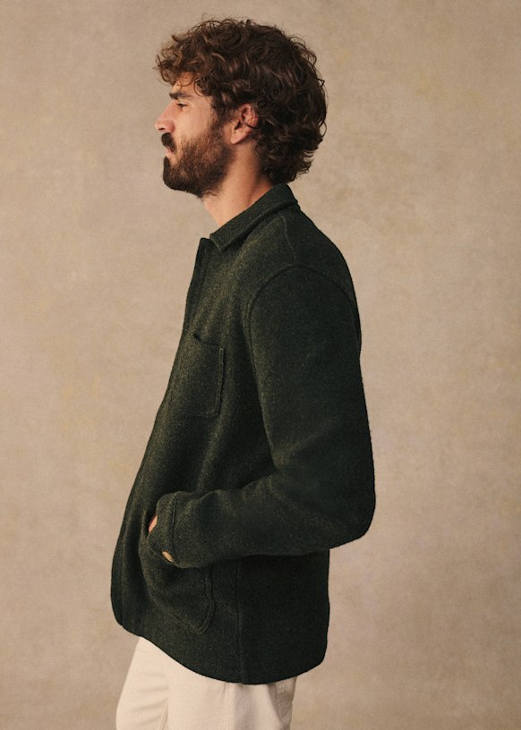 Nelson Jacket - Blue Chevron - Wool - Octobre Éditions