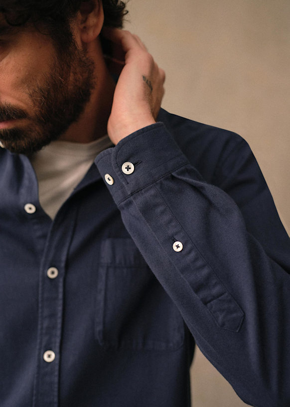 Lars Shirt - Navy - Organic Cotton - Octobre Éditions