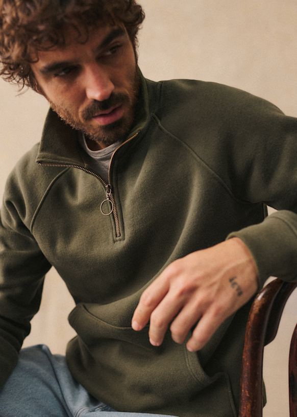 Howler Sweat-Shirt - Dark Green - Organic Cotton - Octobre Éditions
