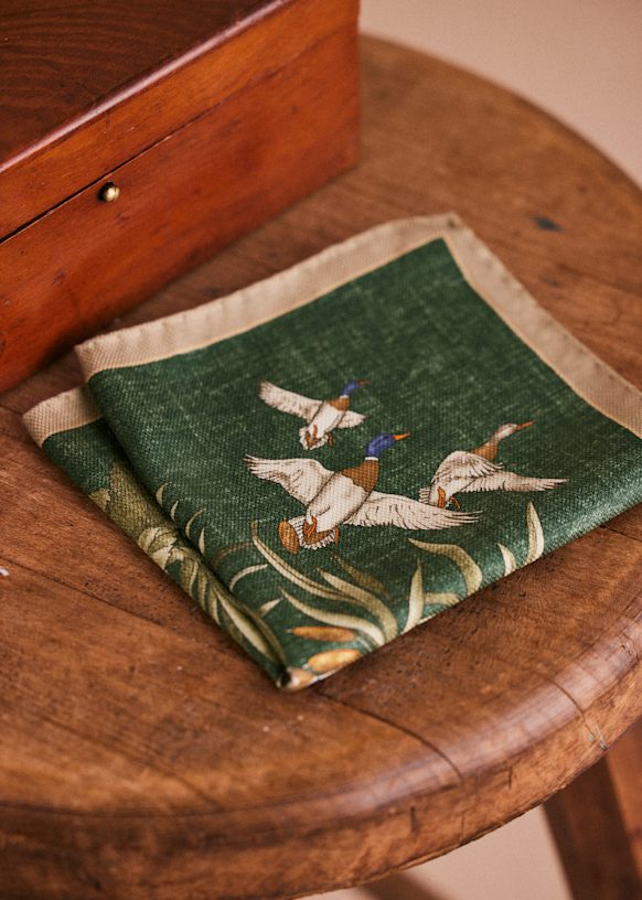 Monty Handkerchief - Burgundy / Navy print - Wool - Sézane