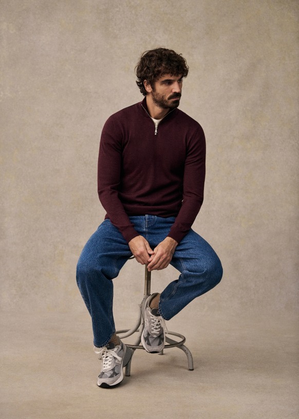 Matthis Sweater - Navy - Merino Wool - Octobre Éditions