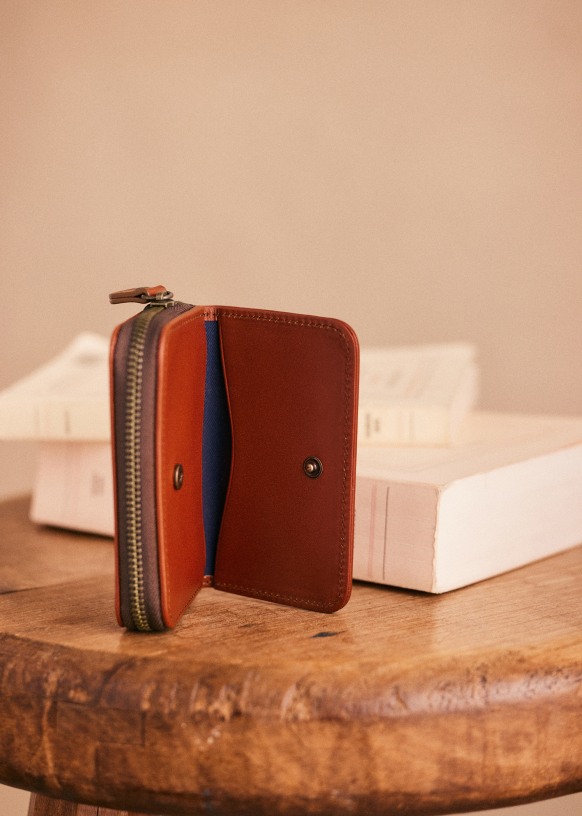 Monedero Trinity - Cámel - Piel - Sézane