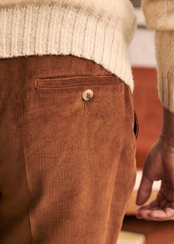 Comyn Trousers - Camel - Cotton - Sézane