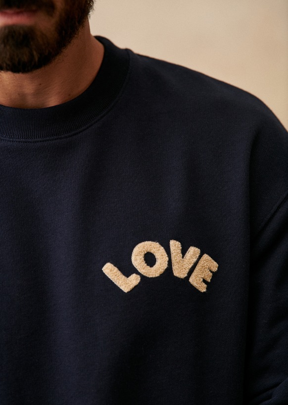 Love Sweat-Shirt - Navy - Organic Cotton - Sézane