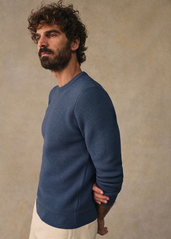 Chuck Sweater - Navy - Merino Wool - Sézane