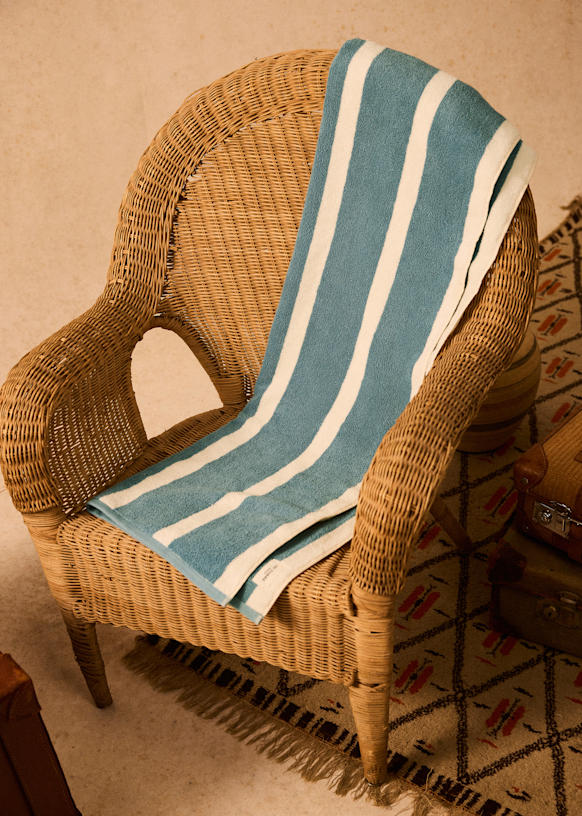 Accessoire Strand Capri - Grün / Ecru - Bio-Baumwolle - Sézane