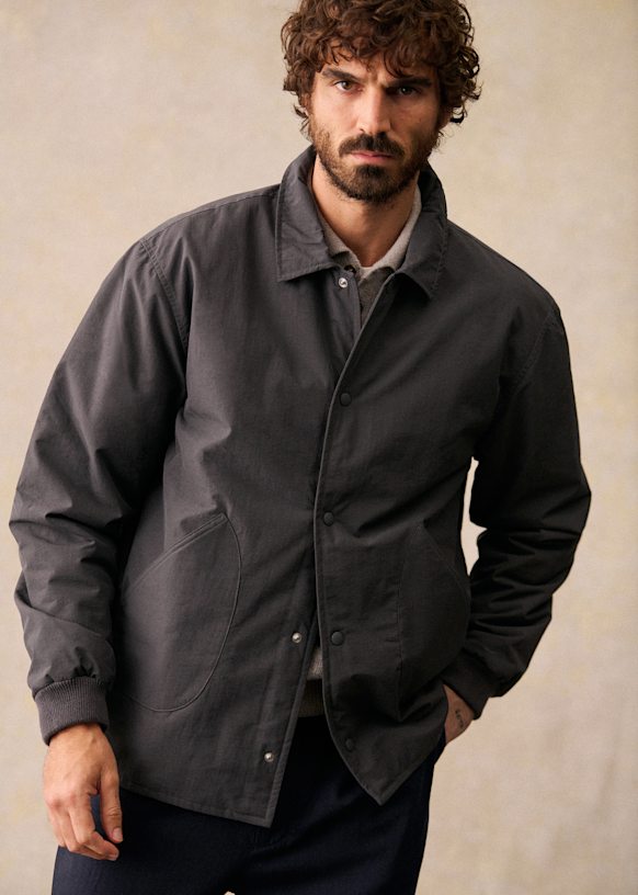 Declan Blouson - Charcoal Grey - Polyamide - Sézane