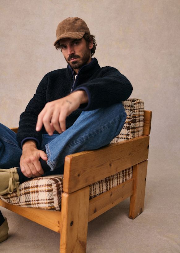 Colton Fleece - Navy - Recycled polyester - Octobre Éditions