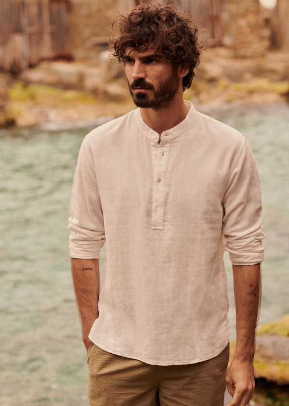 Buster Shirt - Pale Green - Cotton - Sézane