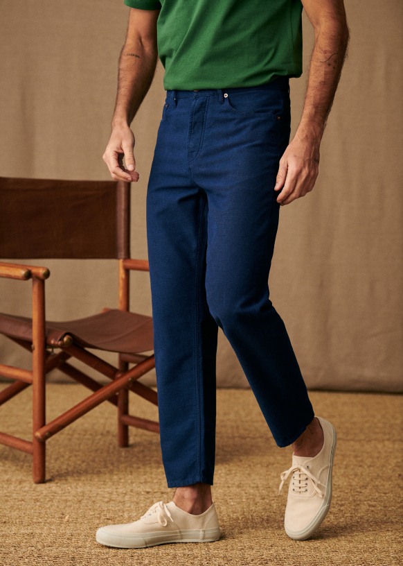 Pantalon Swan - Denim Clair - Coton - Octobre Éditions