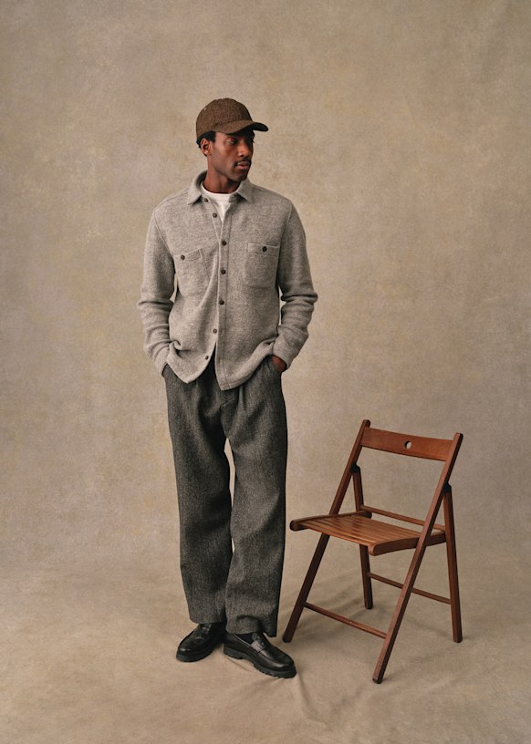 Claggan Shirt - Mottled Grey - Wool - Sézane