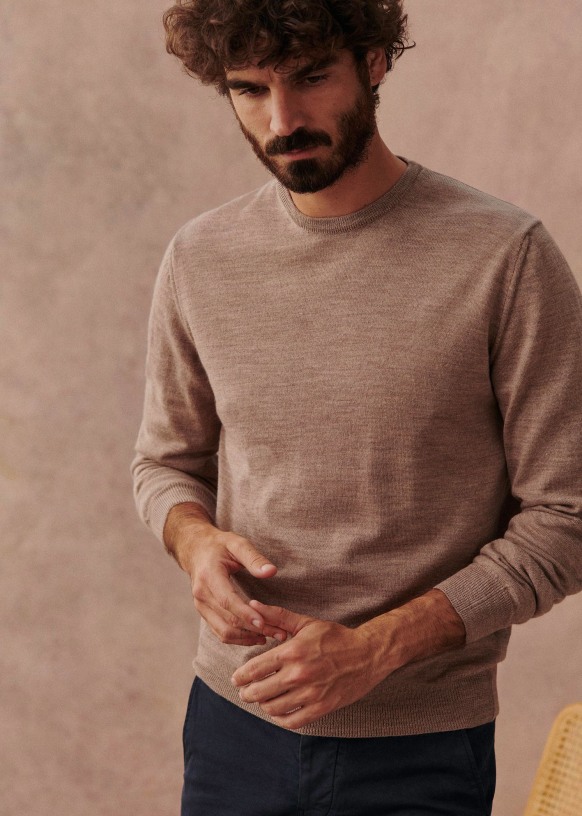 Nils Sweater - Beige - Wool - Sézane