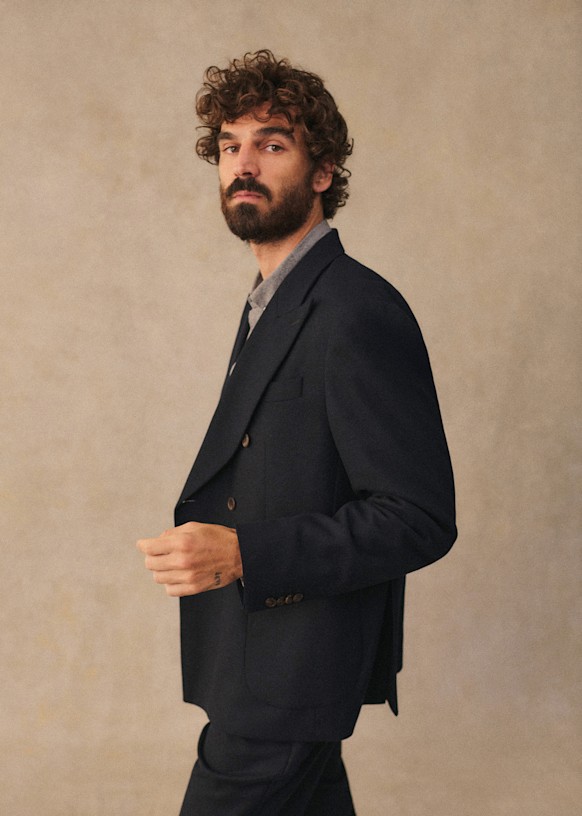 Hampton Suit jacket - Deep Navy - Wool - Sézane