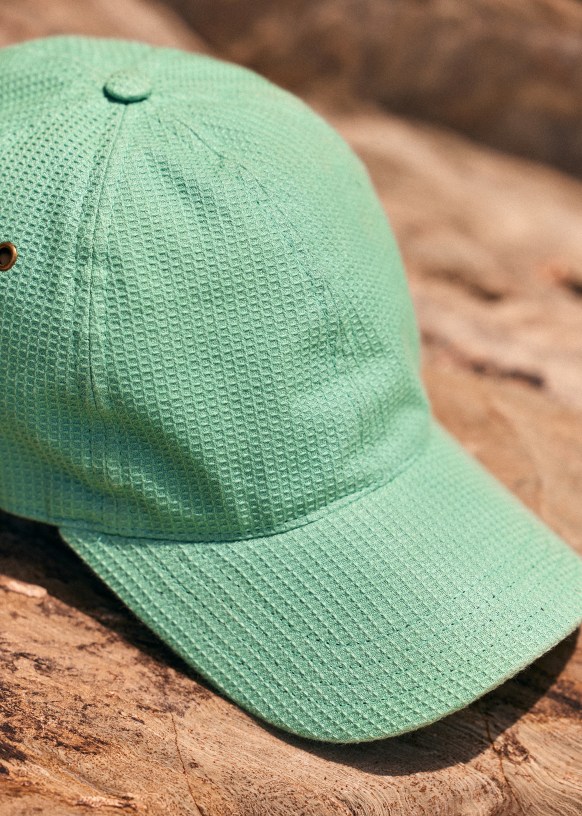 Chase waffle cap - Dark mint - Organic Cotton - Sézane