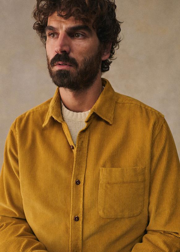 Lars Velours Shirt - Mustard - Organic cotton - organic textile ...
