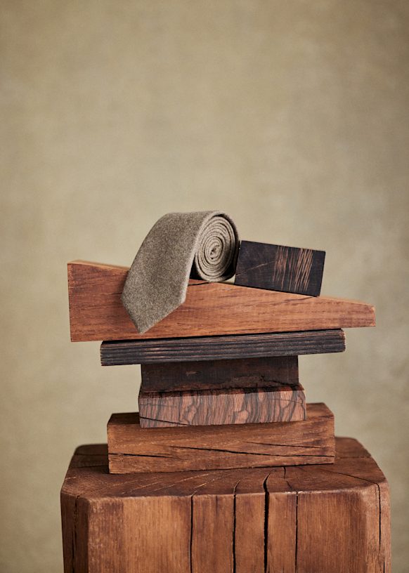 Fletcher Tie - Brown - Wool - Octobre Éditions