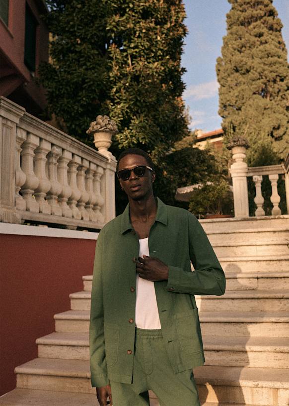 Irwin Jacket - Kaki Green - Organic cotton - organic textile - Sézane