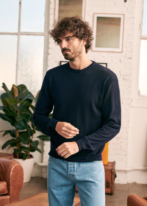 Nils Sweater - Burgundy - Merino Wool - Sézane