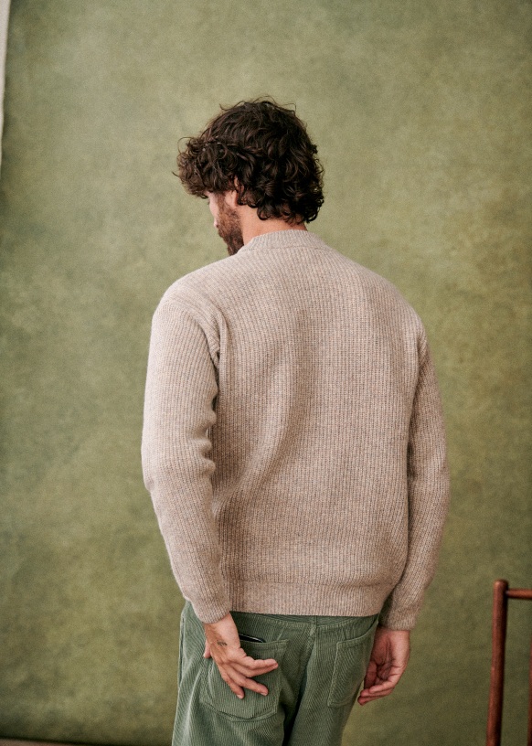 Steven Sweater - Beige - Wool - Octobre Éditions