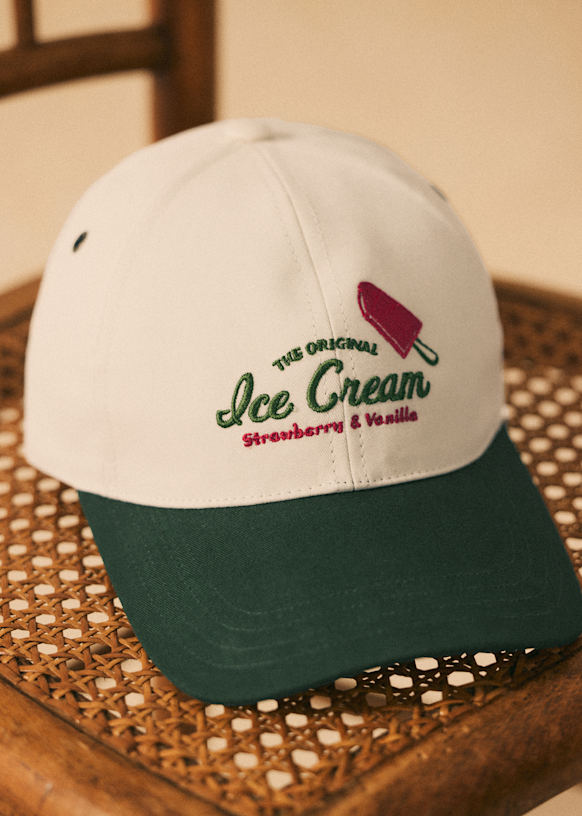 Cap Ice Cream - Ecru / Grün - Biologische Baumwolle - biologische ...
