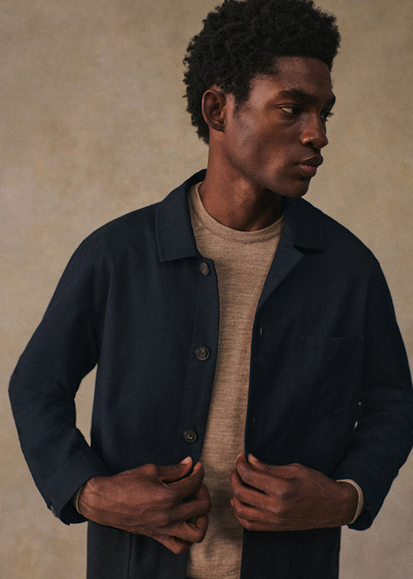 Bennor Jacket - Kaki Green - Wool - Sézane