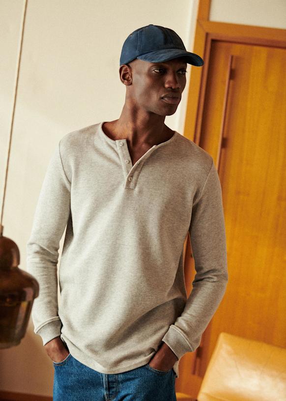 Spike Henley - Grey - Cotton - Sézane