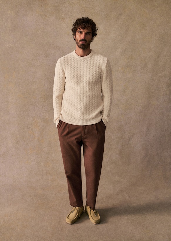 Oden Sweater - Ecru - Cotton - Sézane