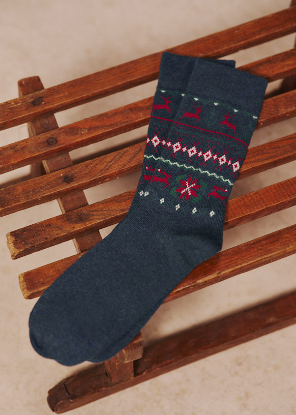 Julsen Socks - Blue Marl - Organic cotton - organic textile - Octobre ...