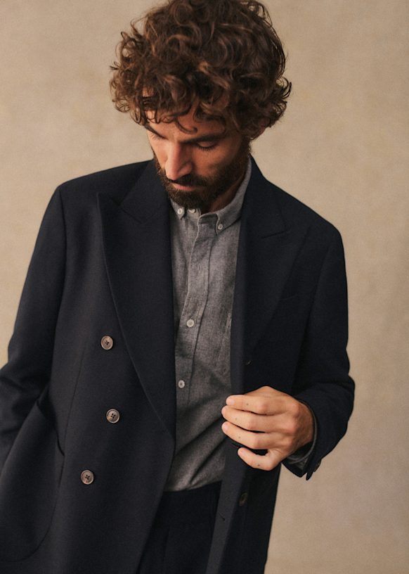 Hampton Suit jacket - Deep Navy - Wool - Sézane