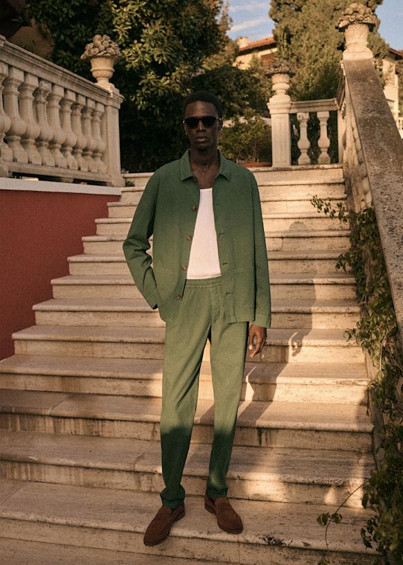 Irwin Jacket - Kaki Green - Organic cotton - organic textile - Sézane