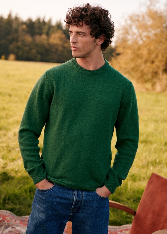 Pull Flynn - Vert - Laine - Octobre Éditions