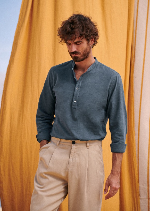 Buster Shirt - Vintage Blue - Cotton - Sézane