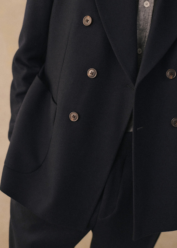 Hampton Suit jacket - Deep Navy - Wool - Sézane