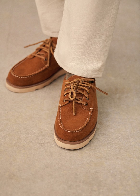 Askookfield Sebago x Octobre Derbies - Camel Suede - Leather - Sézane